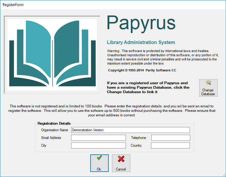 - Papyrus Library Administration System